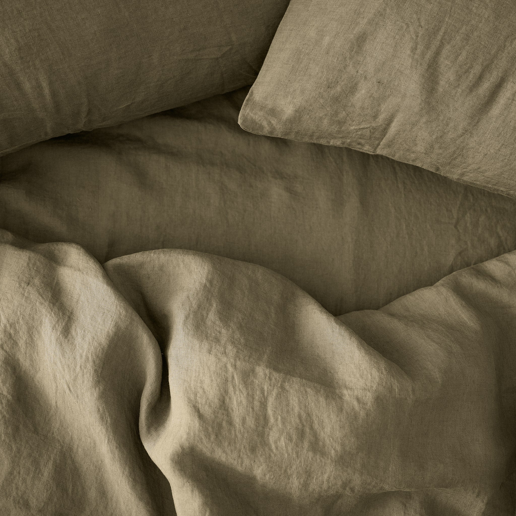 Olive Linen Duvet Cover l The Linen Project – thelinenproject