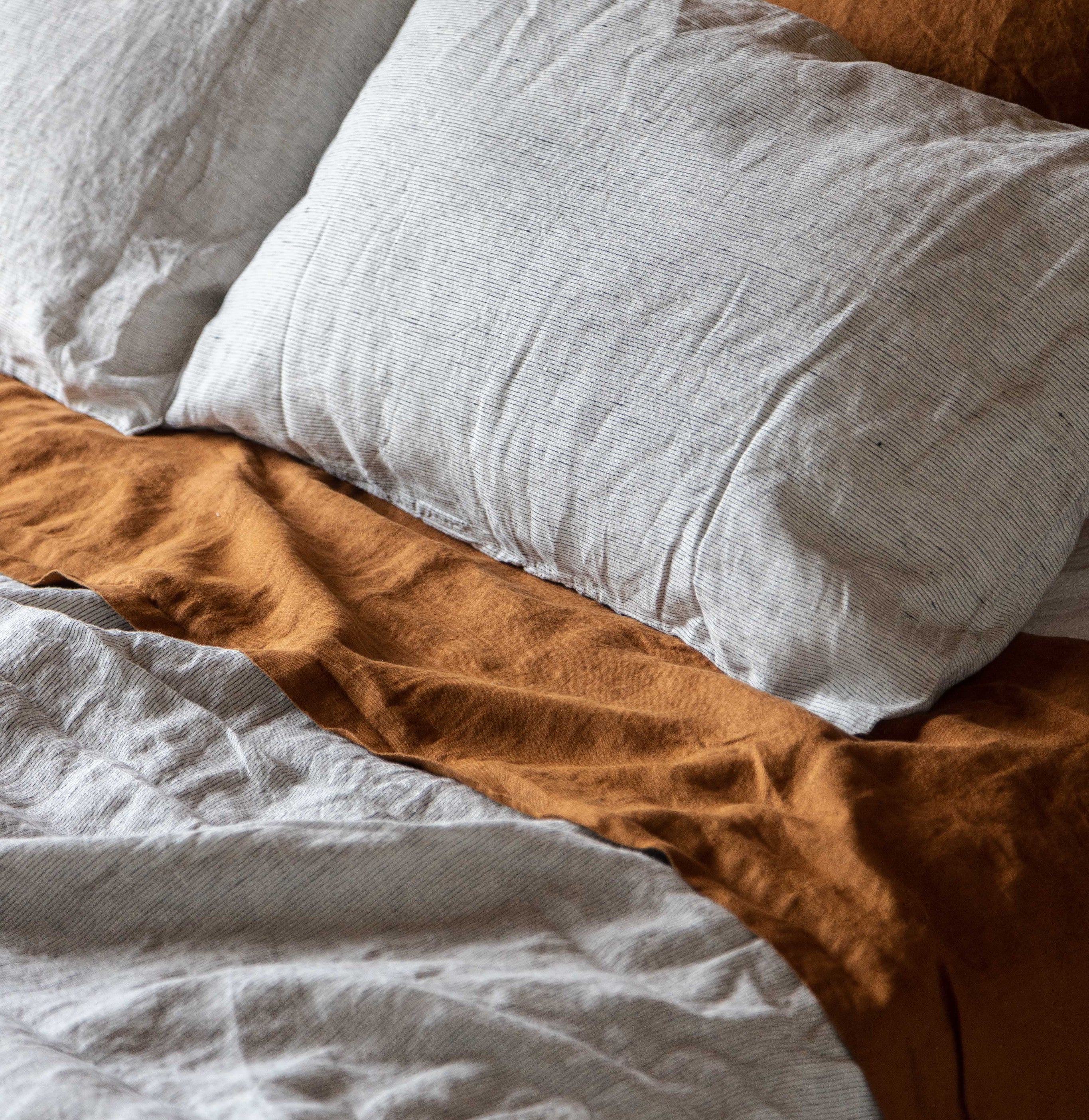 Rust Linen Flat Sheet | The Linen Project – thelinenproject